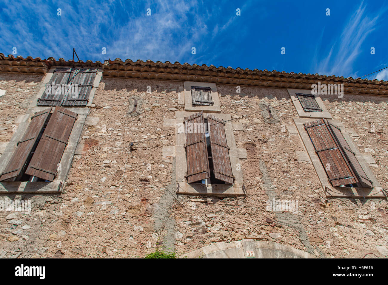 Old house in the village of Cruzy, France Stock Photo - Alamy