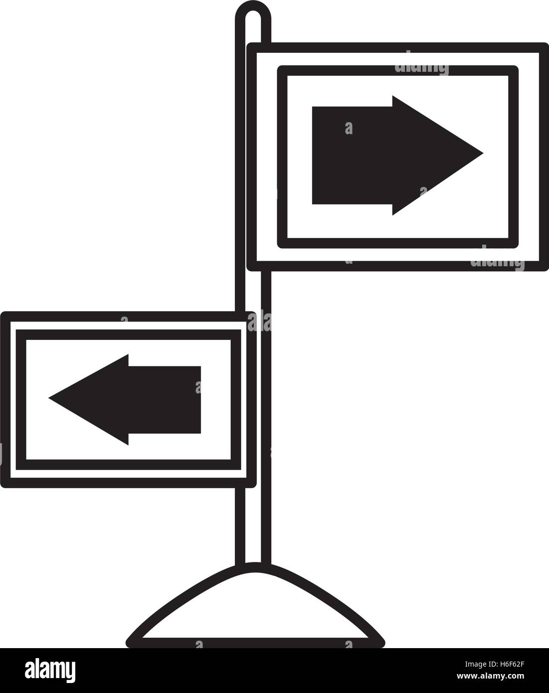 arrows guide way isolated icon vector illustration design Stock Vector ...