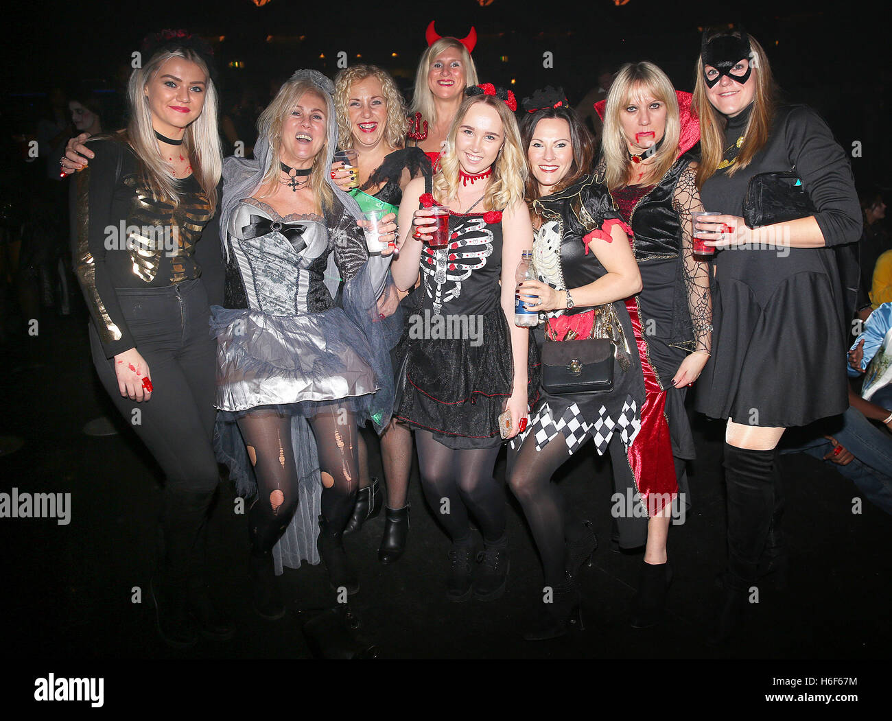 Members of the crowd in fancy dress during Capital FM's Monster Mash Up ...