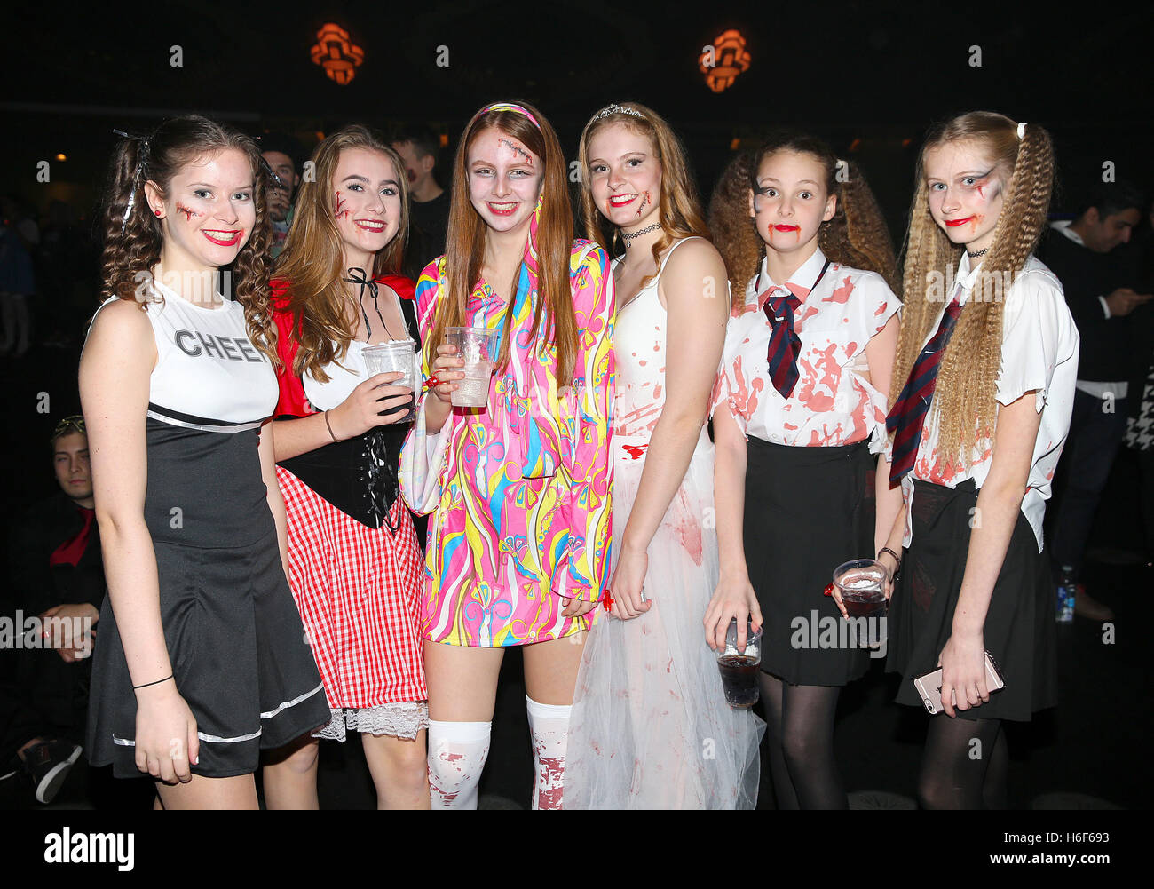 Members of the crowd in fancy dress during Capital FM's Monster Mash Up ...