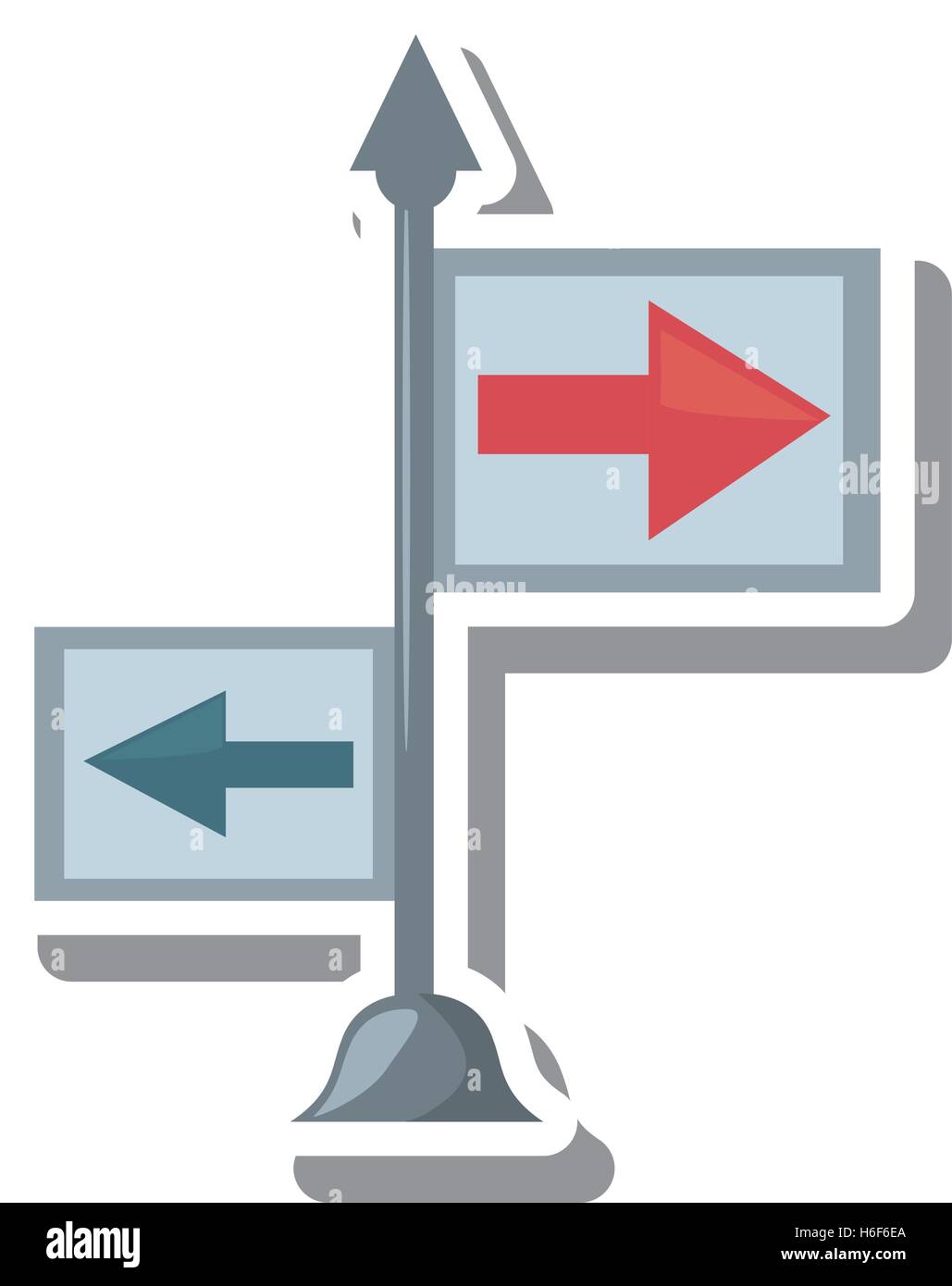 arrows guide way isolated icon vector illustration design Stock Vector ...