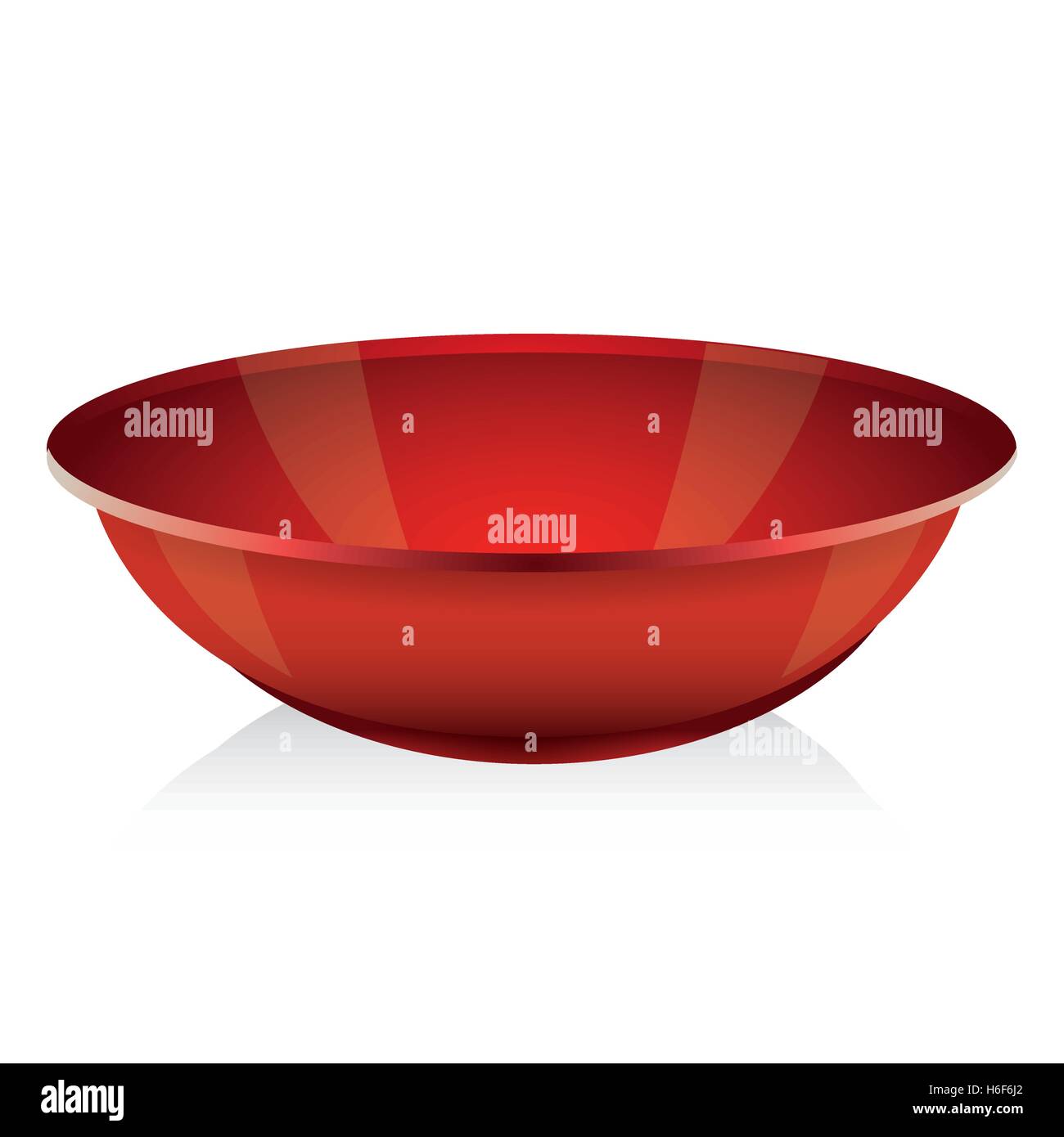 Red bowl vector Stock Vector Image & Art - Alamy