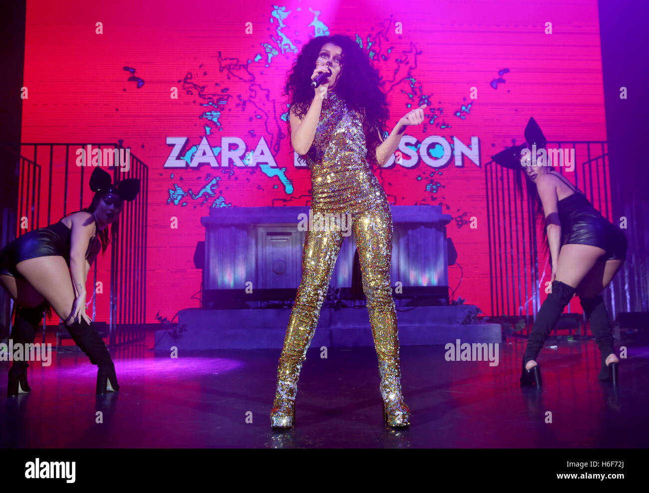 Zara Larsson performs on stage during Capital FM's Monster Mash Up with ...