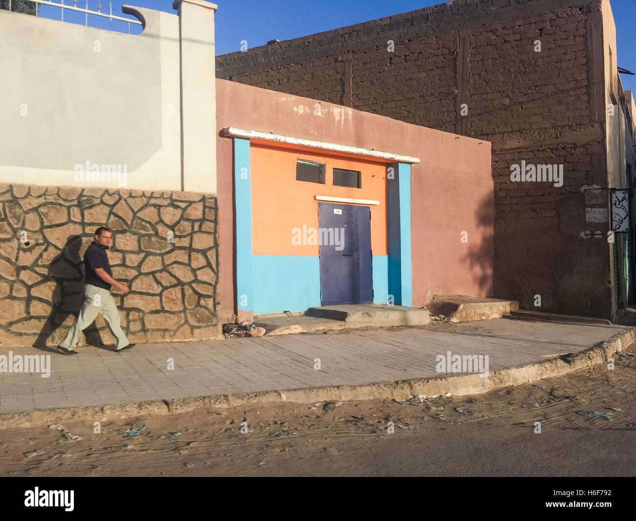 A Street view of touristic city Bechar Algeria. In the past, Bechar was ...