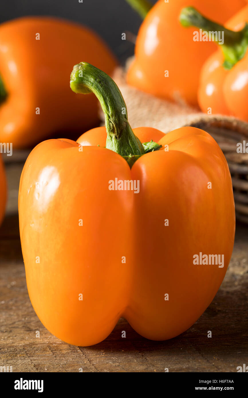 Raw Organic Orange Bell Pepper Ready for Cooking Stock Photo - Alamy
