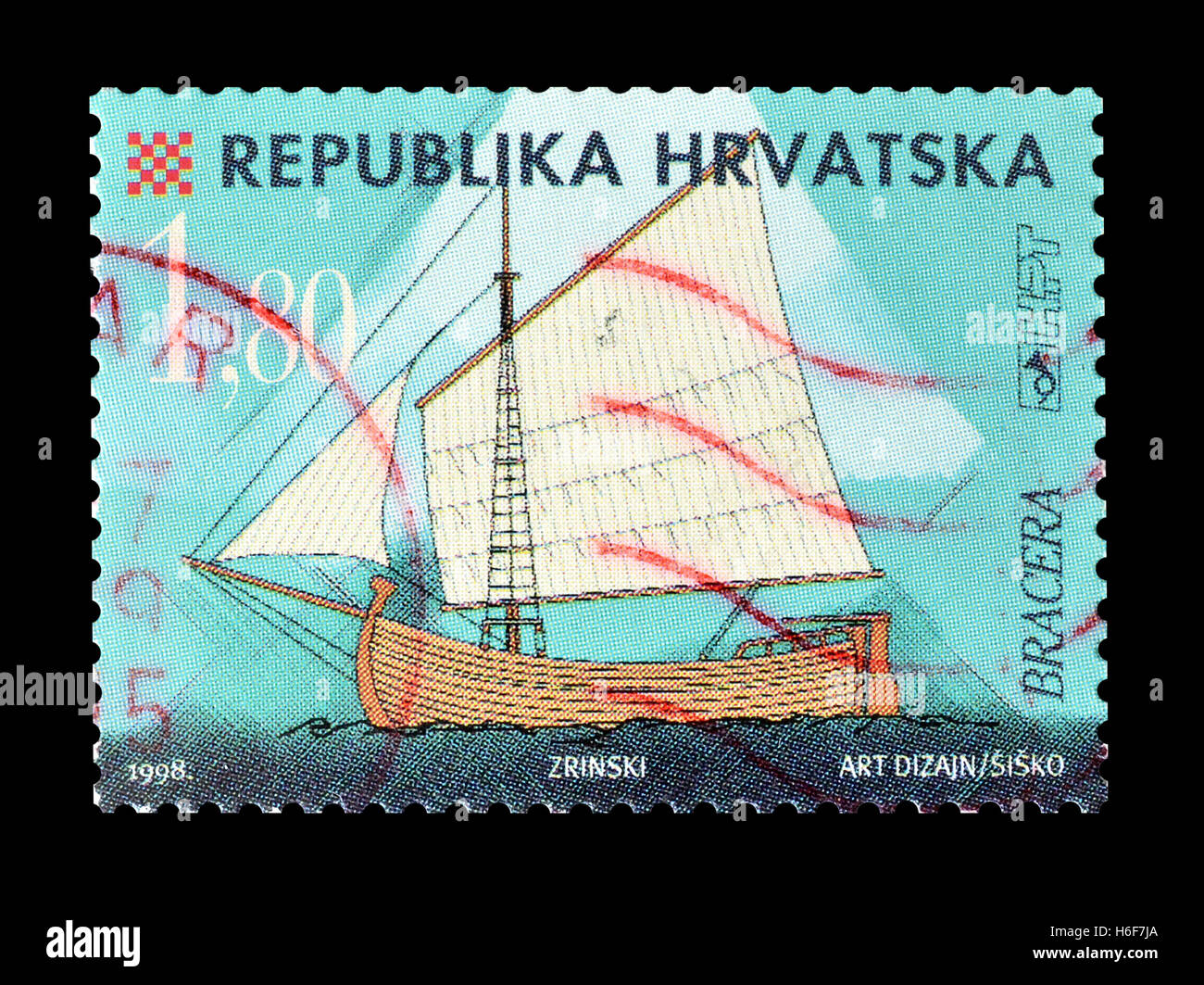 Croatia stamp 1998 Stock Photo - Alamy