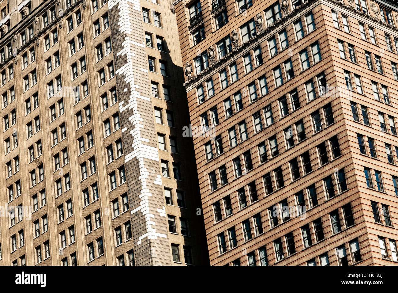 A large apartment building is filling the frame with its windows Stock ...