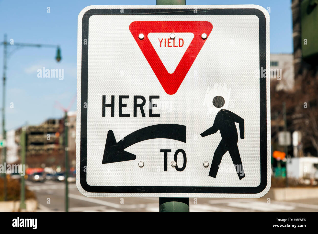 Pedestrians direction sign High Resolution Stock Photography and Images ...