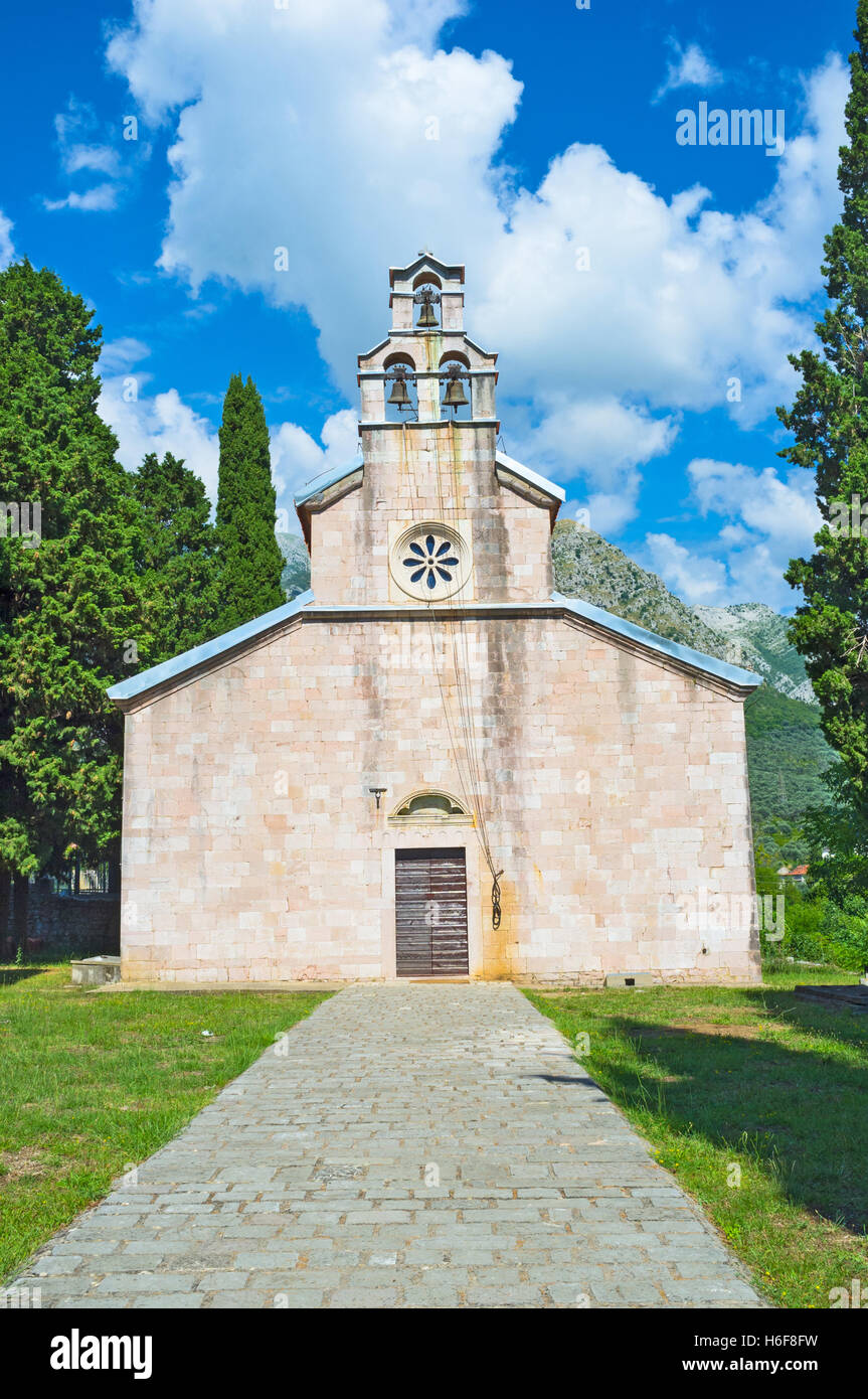 The small medieval church located next to the Stari Bar, Montenegro ...