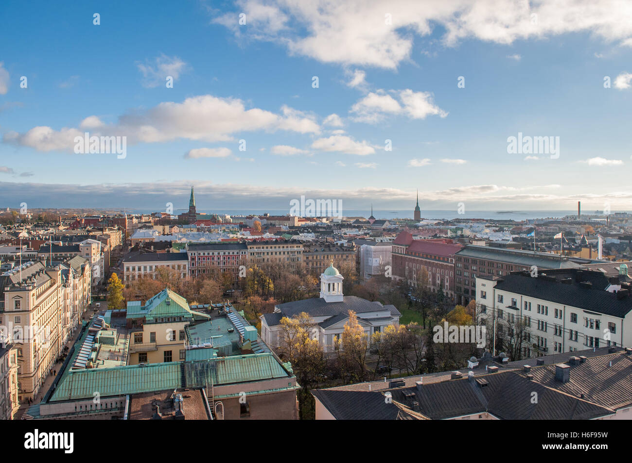 Aerial view of Helsinki during autumn in Finland Stock Photo - Alamy