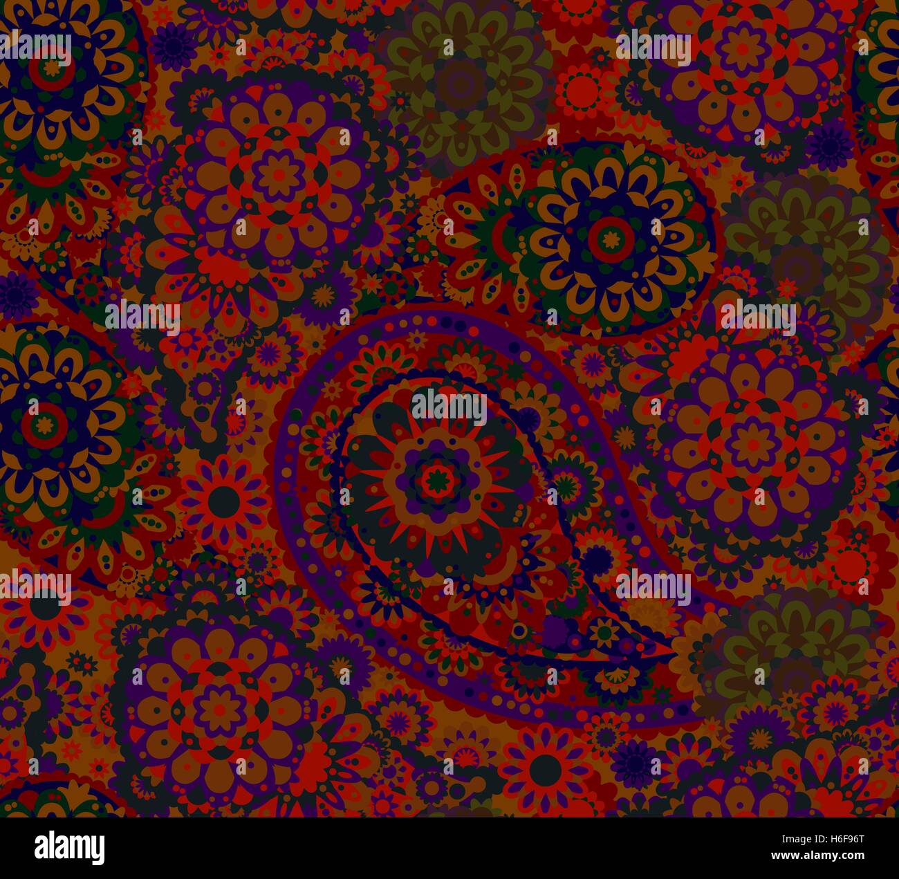 India ornament paisley mehndi designs Stock Vector Images - Alamy