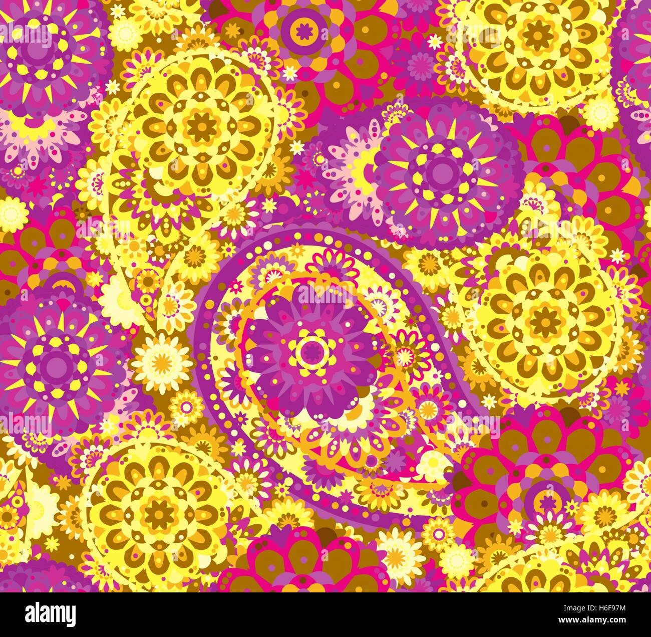 Vector seamless pattern in Eastern style. Colorful element for design ...