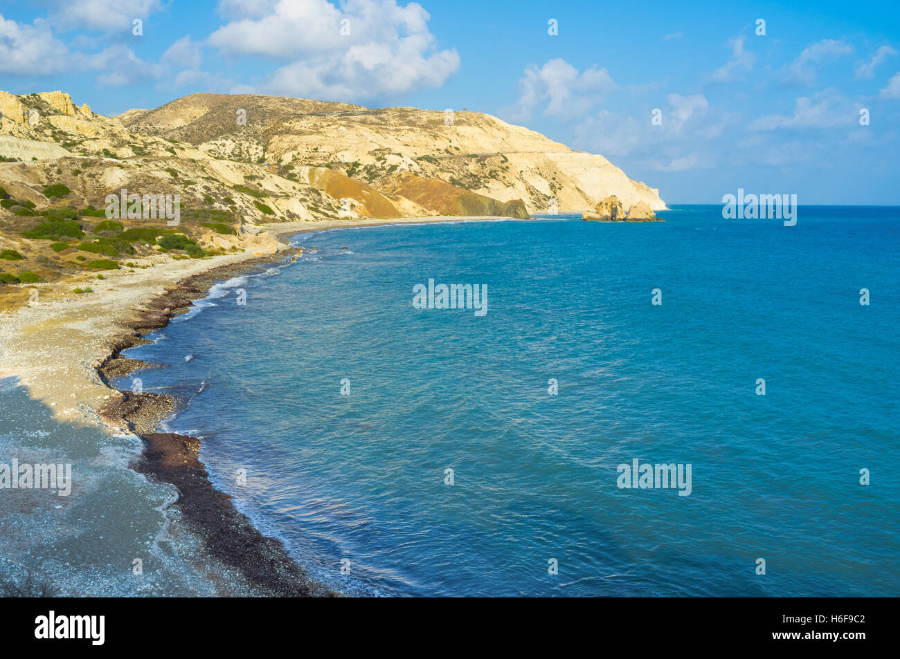 One of the most beautiful beachs in Cyprus surrounded by white rocks ...