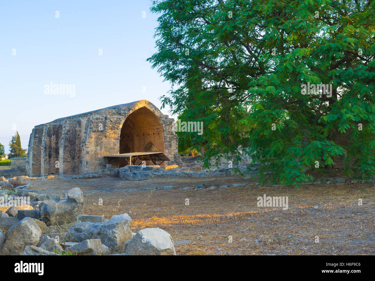 The ruins of the sugar factory, located on the territory of Kolossi ...