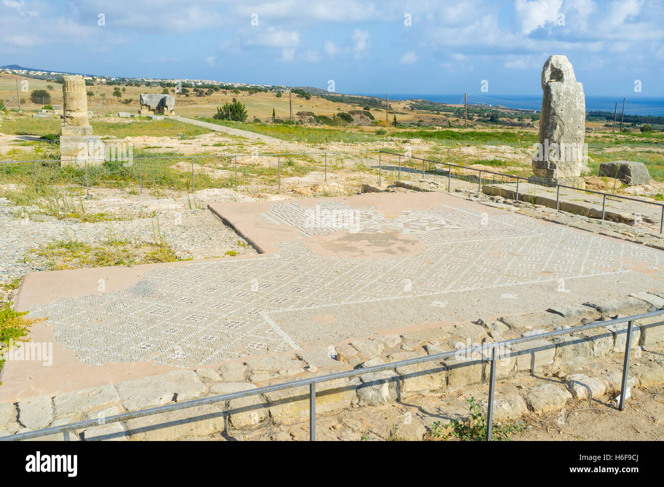 The preserved mosaic patterns at the Aphrodite sanctuary, Kouklia ...