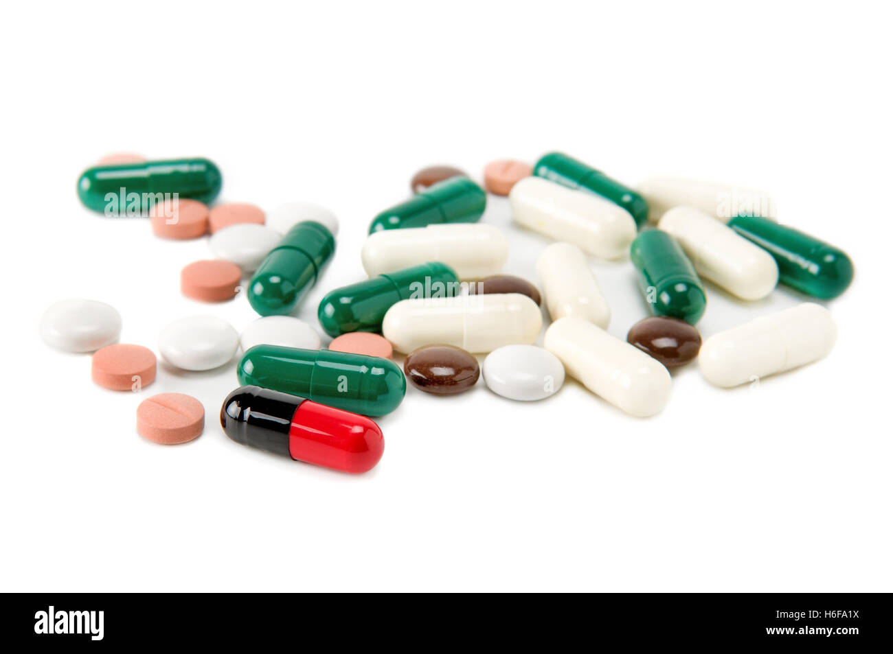 pills isolated on white background Stock Photo - Alamy