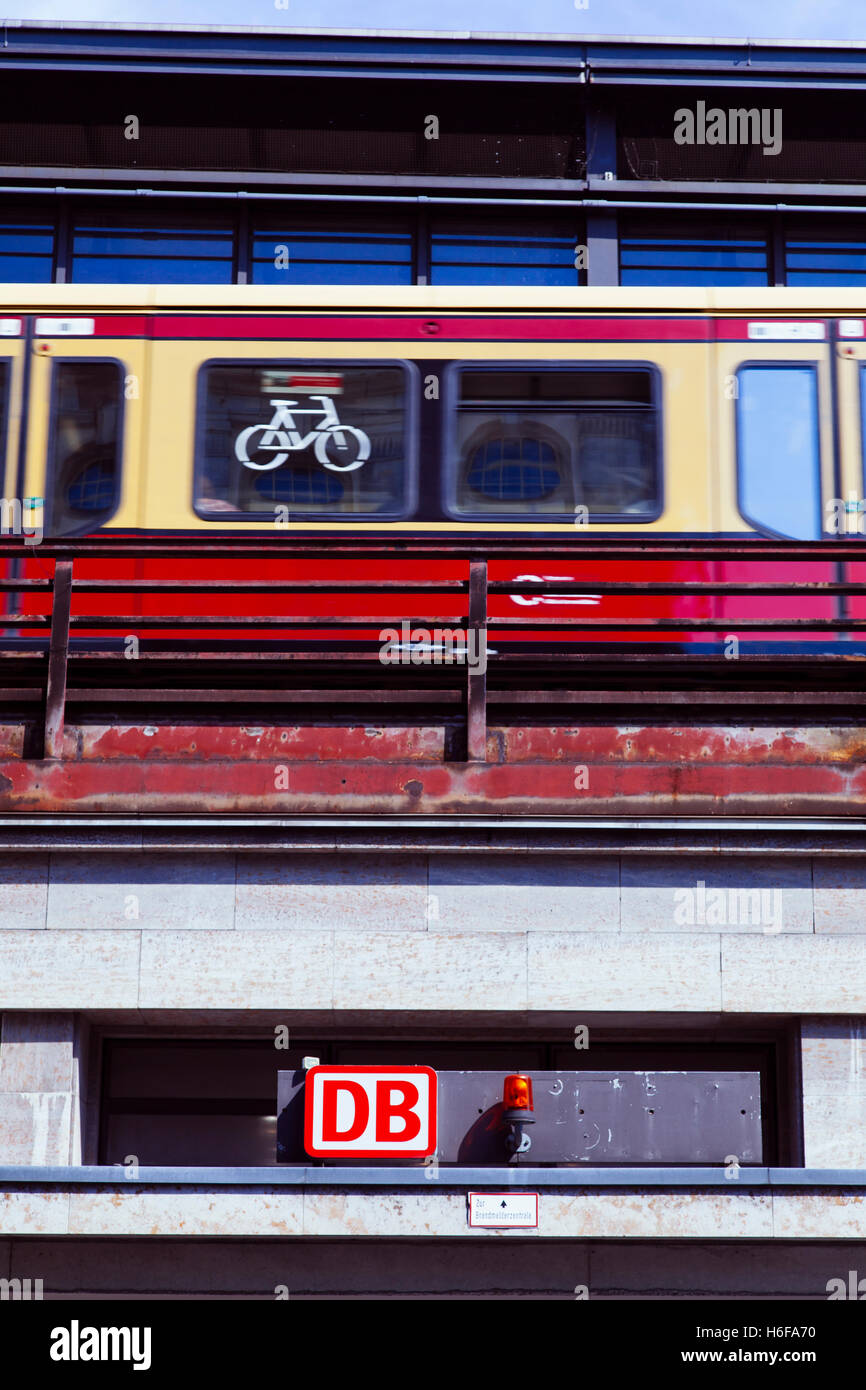 S-bahn train arriving to a station in Berlin Stock Photo - Alamy