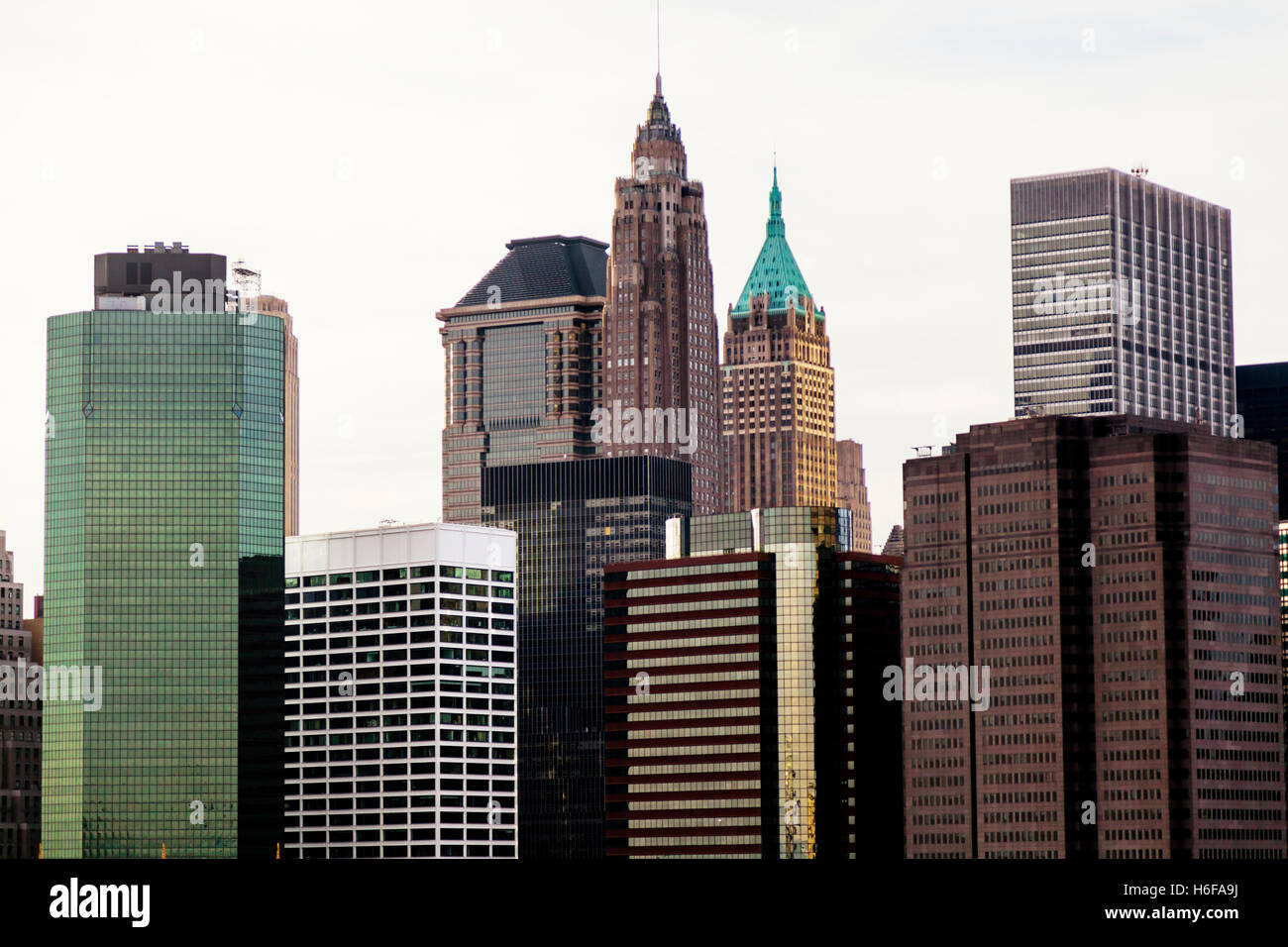Cluster of high rise apartment and office buildings in Manhattan Stock ...