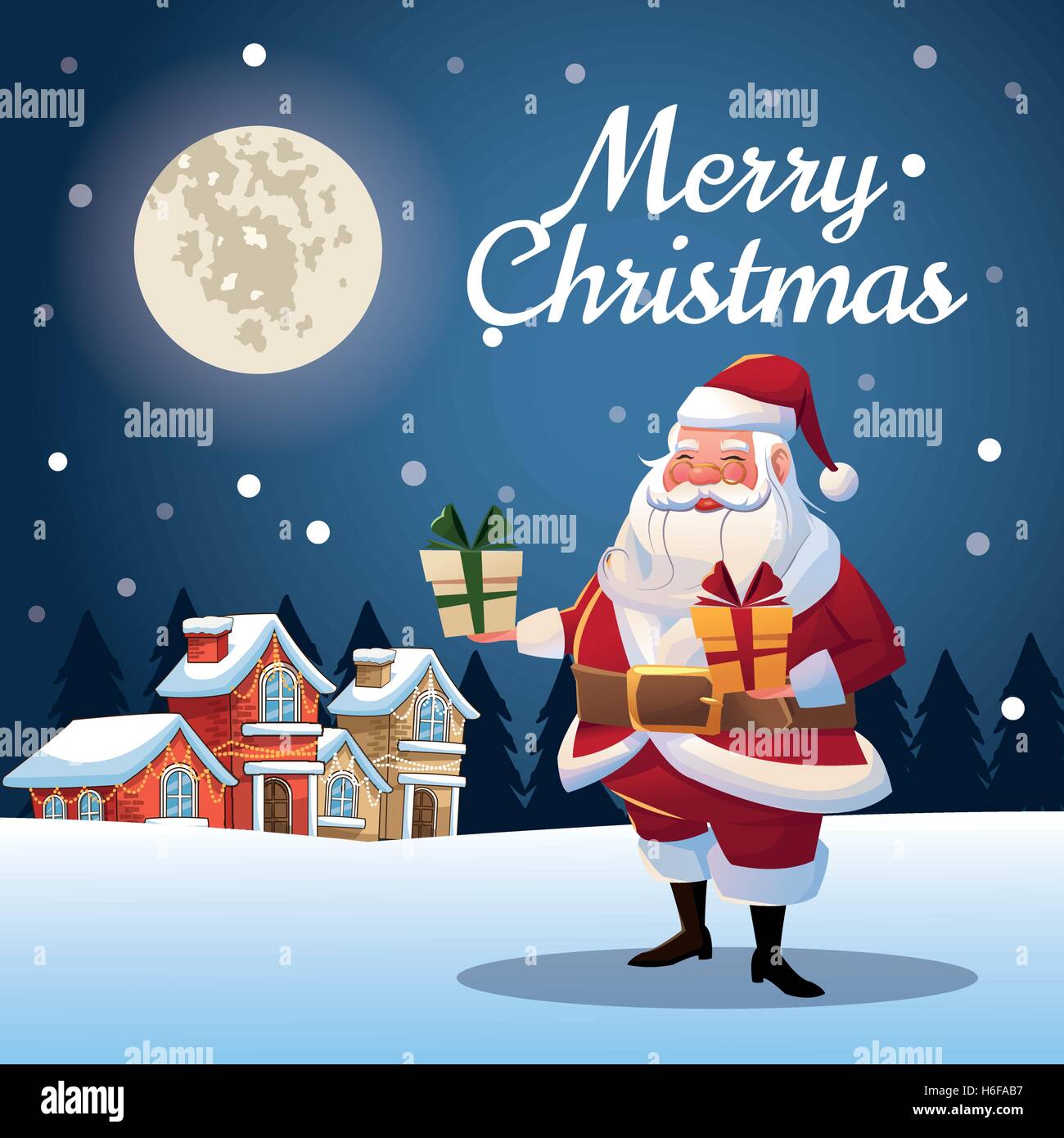Santa cartoon of Christmas season Stock Vector Image & Art - Alamy
