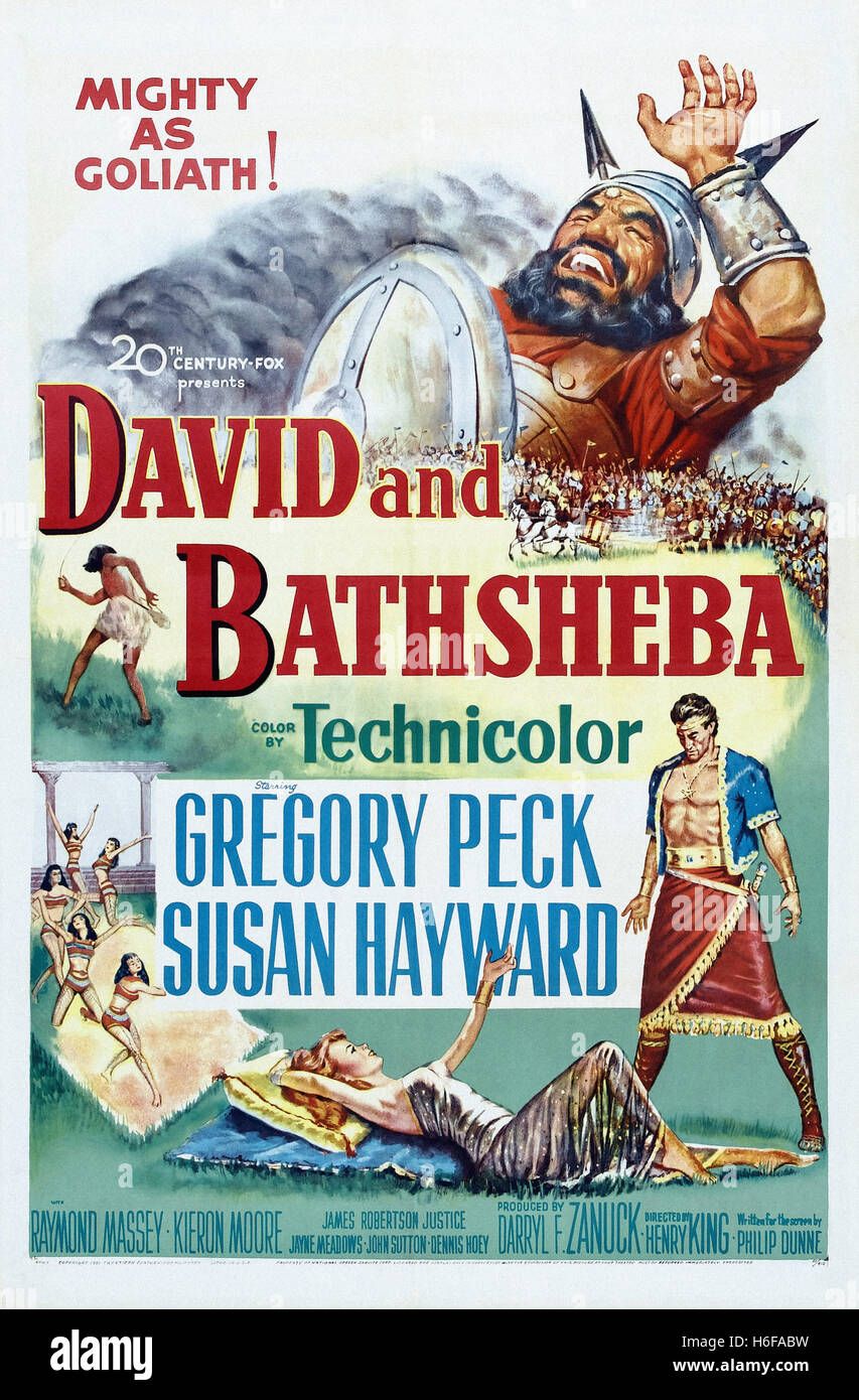 David and Bathsheba - Movie Poster Stock Photo - Alamy