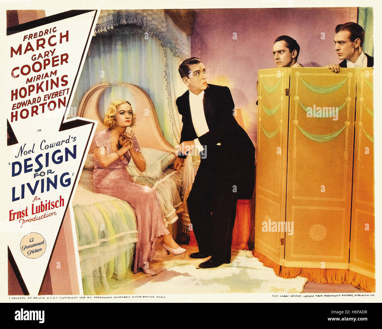 Design for Living - Movie Poster Stock Photo - Alamy