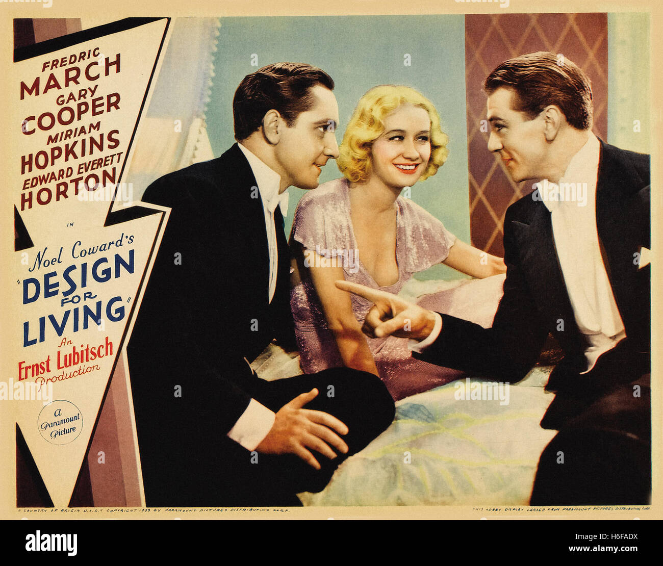 Design for Living - Movie Poster Stock Photo - Alamy