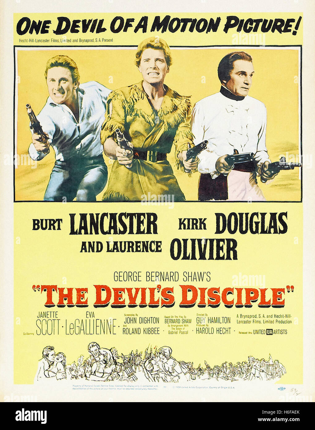 Devil's Disciple,The (1959) - Movie Poster Stock Photo - Alamy