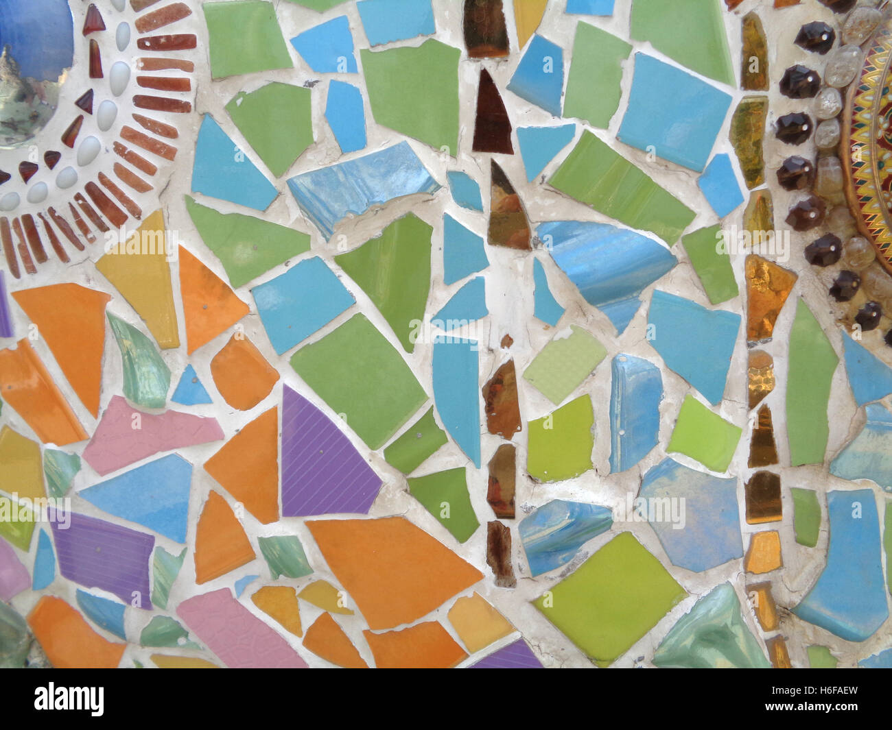 Multi Pastel Color of the Decorated Mosaic Wall in a Temple of Thailand ...