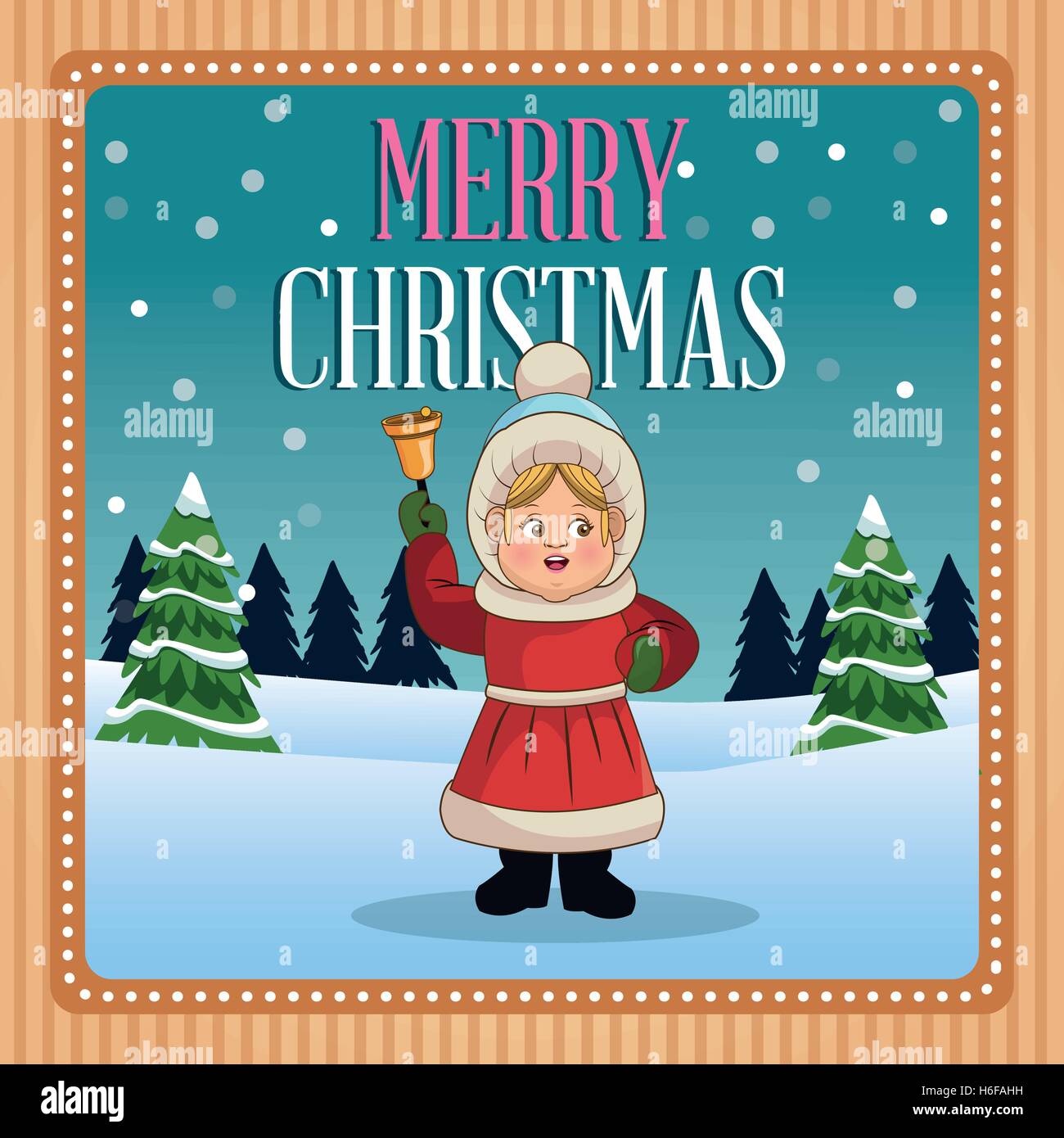 Singing cartoon of Christmas carol design Stock Vector Image & Art - Alamy