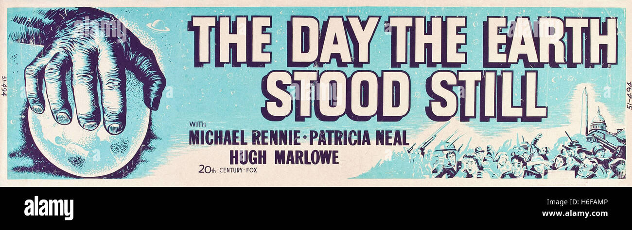 The Day The Earth Stood Still - Movie Poster Stock Photo - Alamy