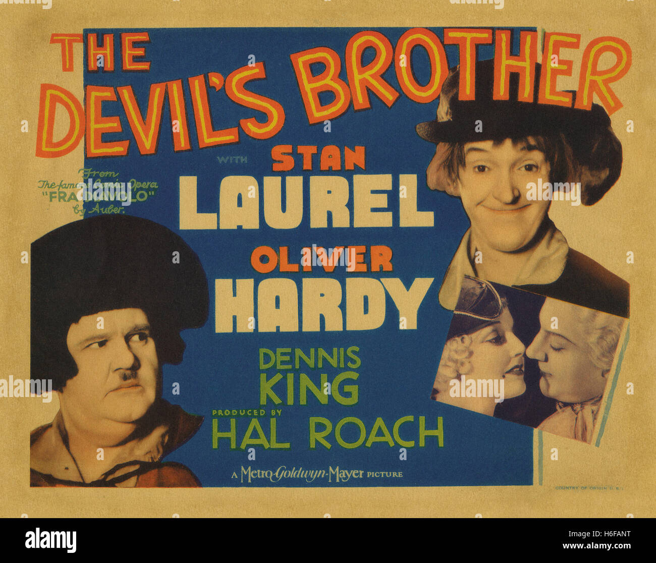 The Devil's Brother - Movie Poster Stock Photo - Alamy