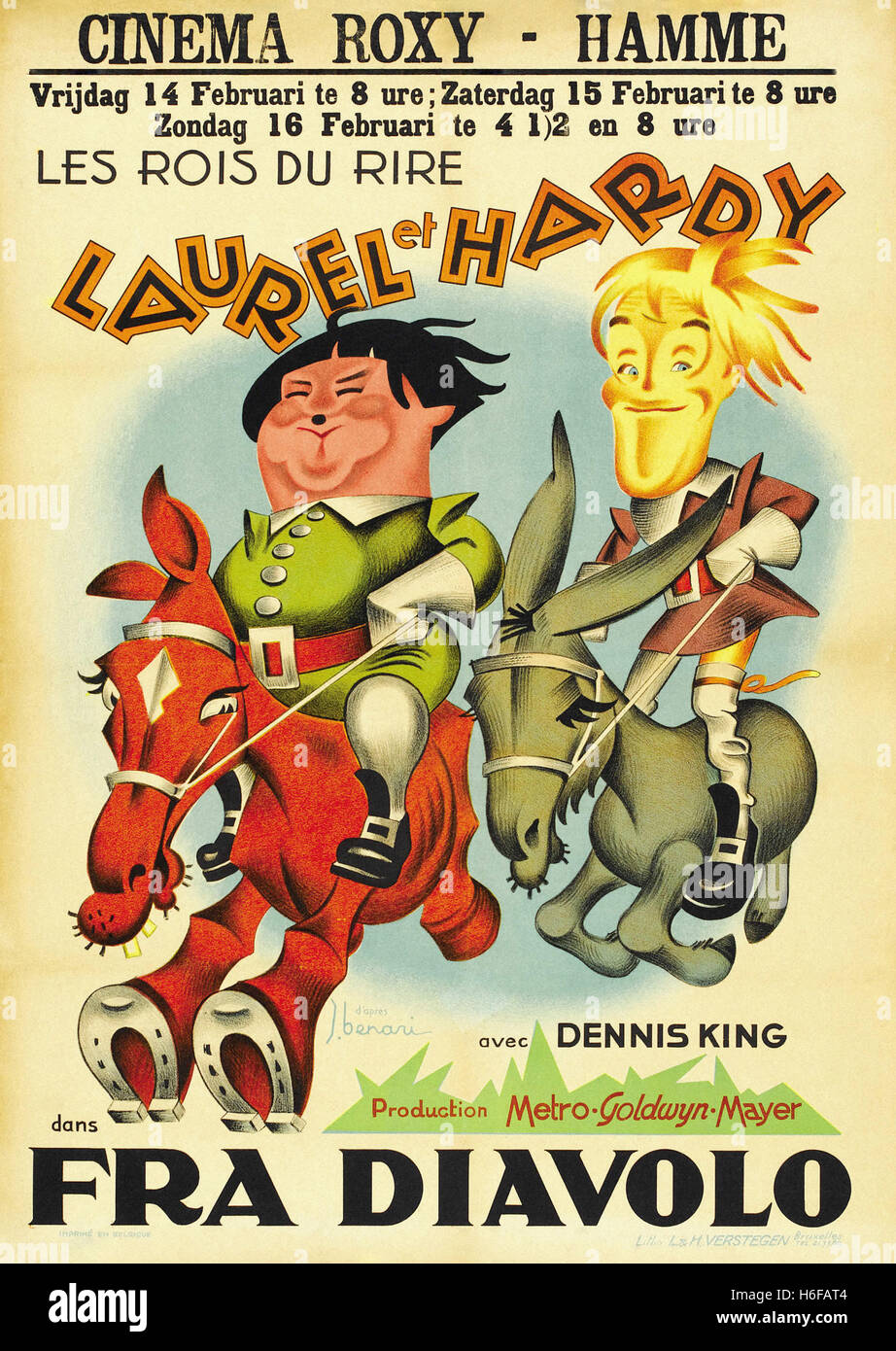 The Devil's Brother - Spanish Movie Poster Stock Photo - Alamy