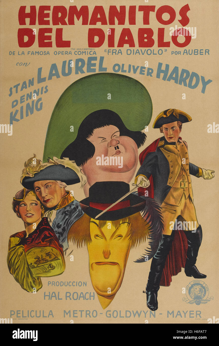 The Devil's Brother - Spanish Movie Poster Stock Photo - Alamy