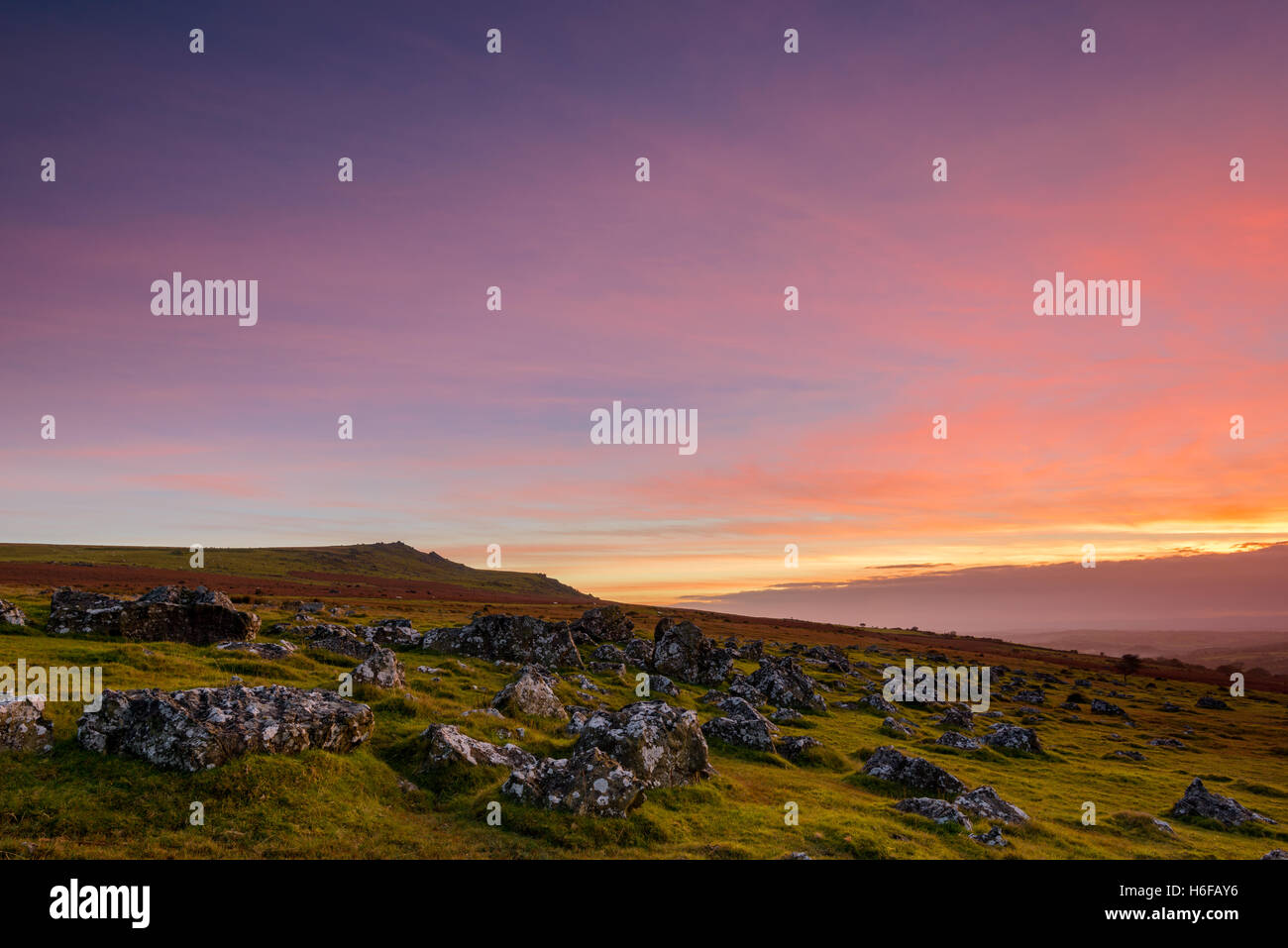 Dartmoor devon sunset hi-res stock photography and images - Alamy