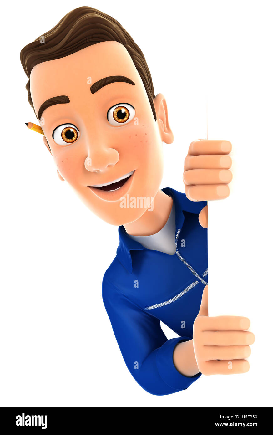 Man peeking over wall hi-res stock photography and images - Alamy