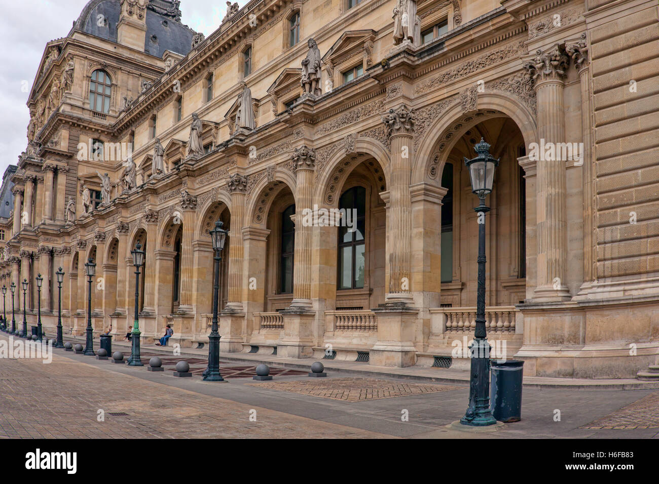 Outer walls of The Louve Art Museum in Paris, France, Europe Stock ...