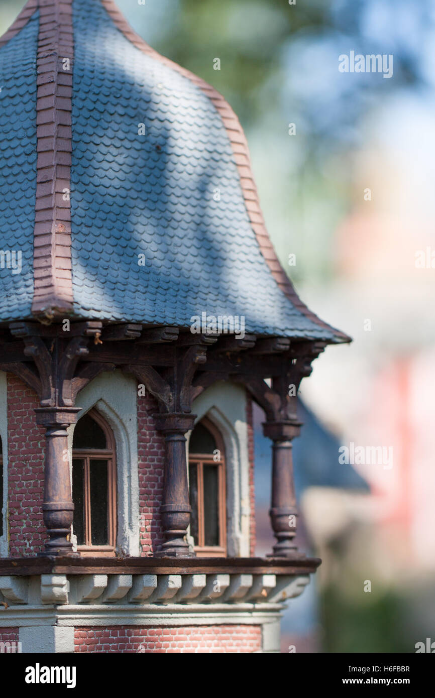 Castle roof in model Stock Photo - Alamy