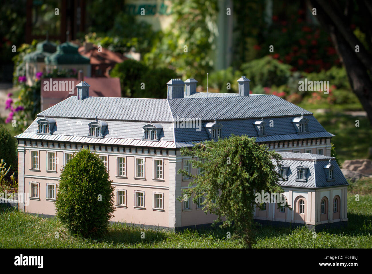 Model of small castle in Poland Stock Photo - Alamy