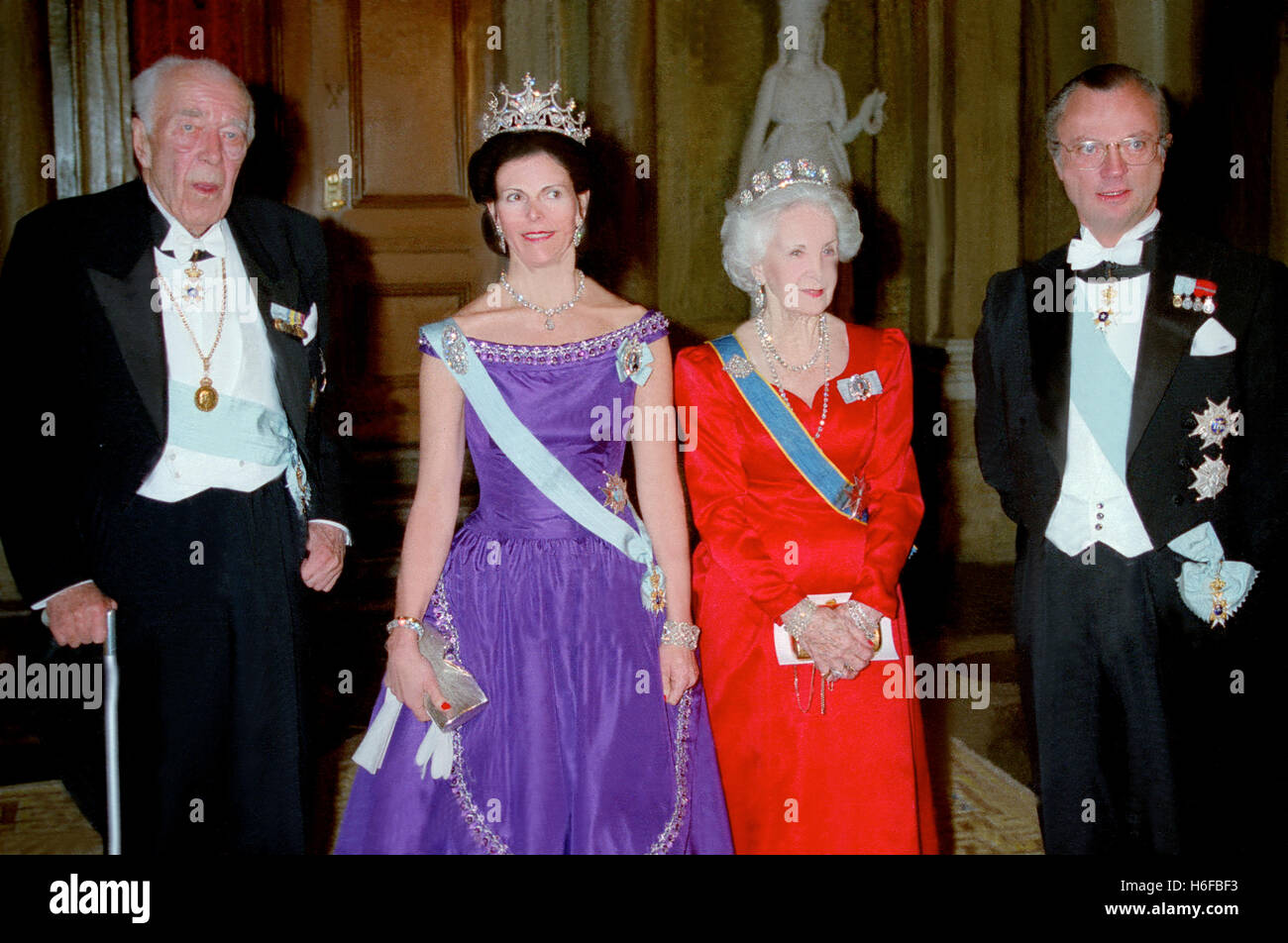 ROYAL COUPLE with Prince Bertil and Princess Lilian arriving to a ...