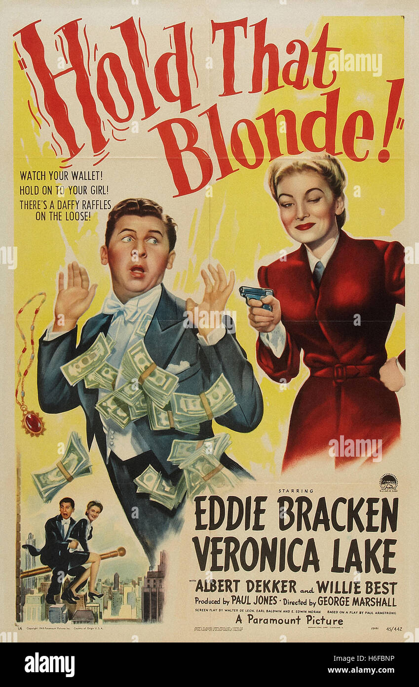Hold That Blonde - Movie Poster Stock Photo - Alamy