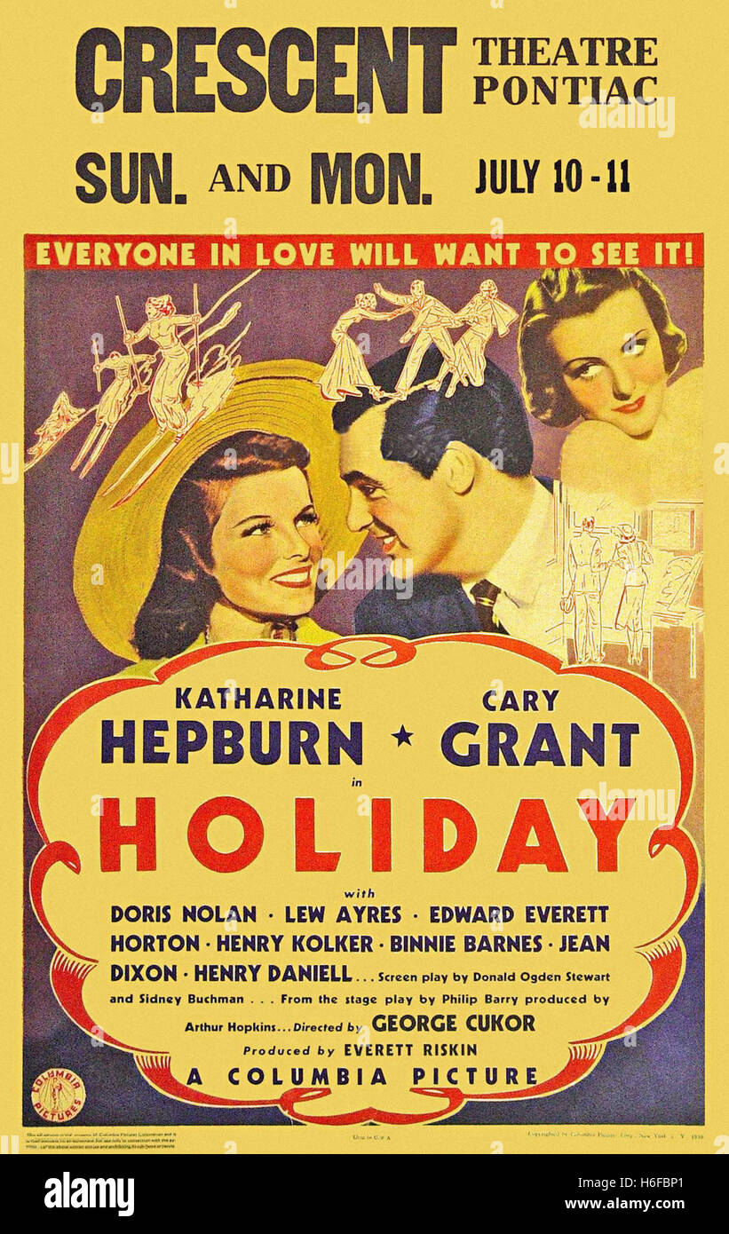Holiday (1938) - Movie Poster Stock Photo - Alamy