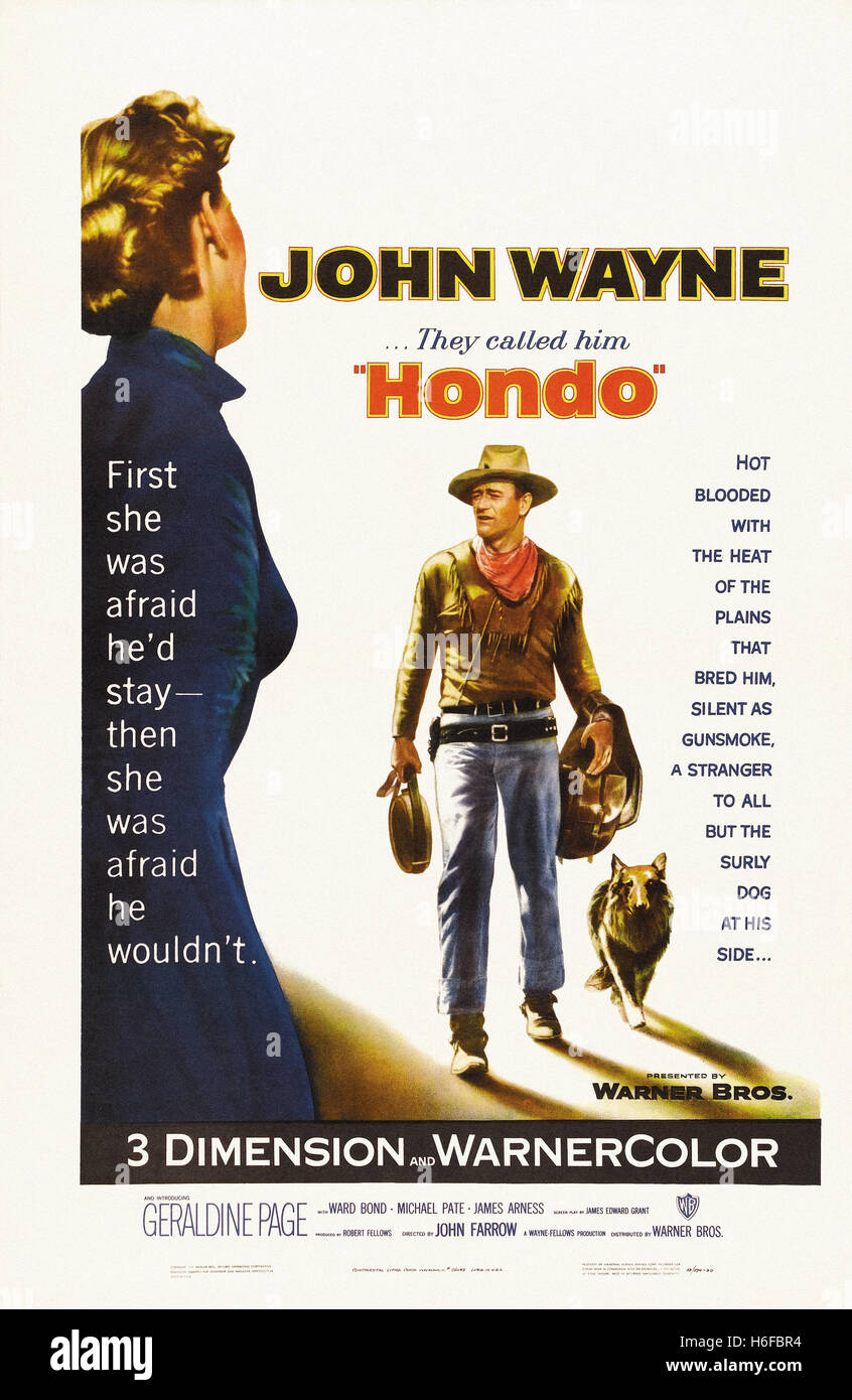 Hondo - Movie Poster Stock Photo - Alamy