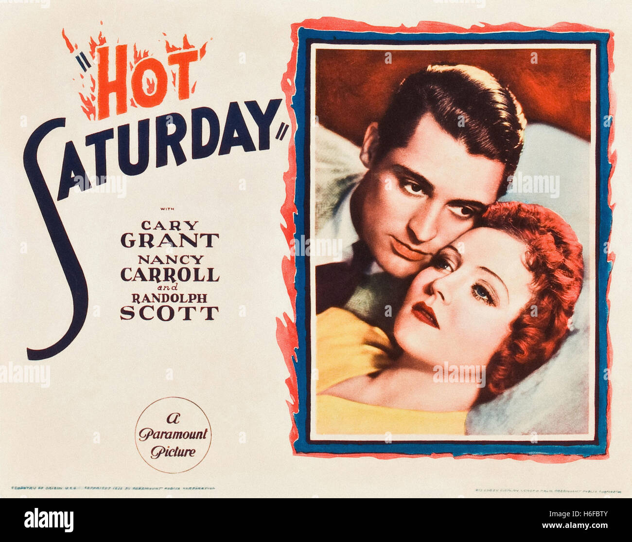 Hot Saturday - Movie Poster Stock Photo - Alamy
