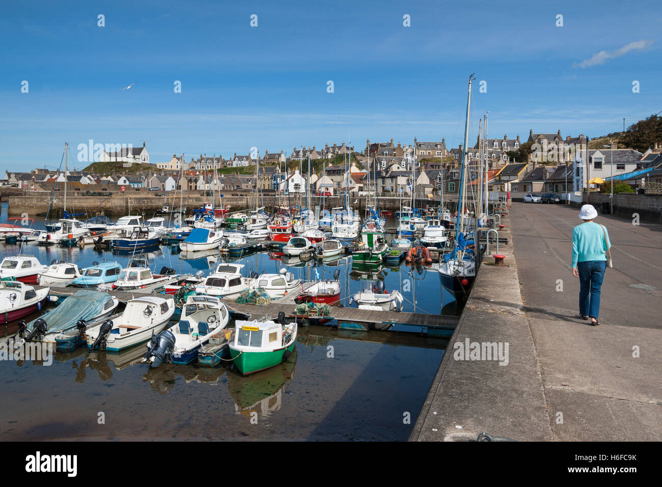 Findochty village and Harbour, Moray firth, Highland Region scotland ...