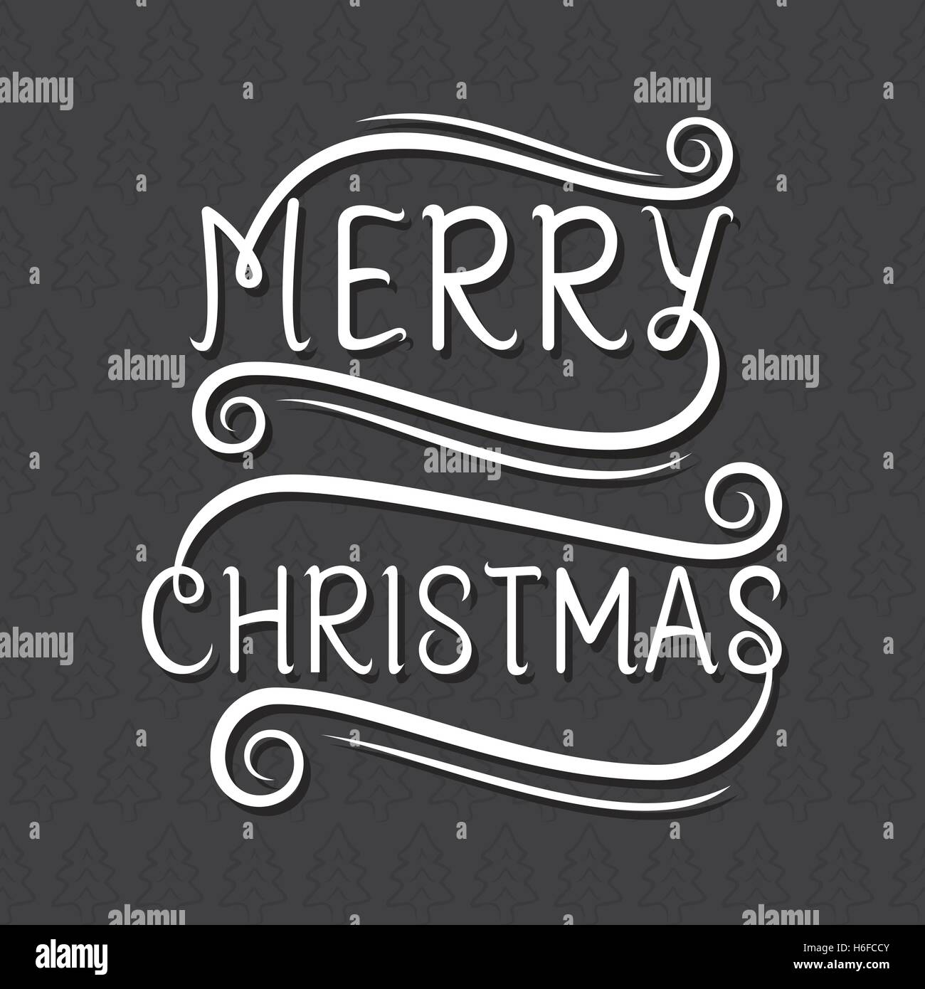 Creative Typography Of Merry Christmas Poster Design Stock Vector Image