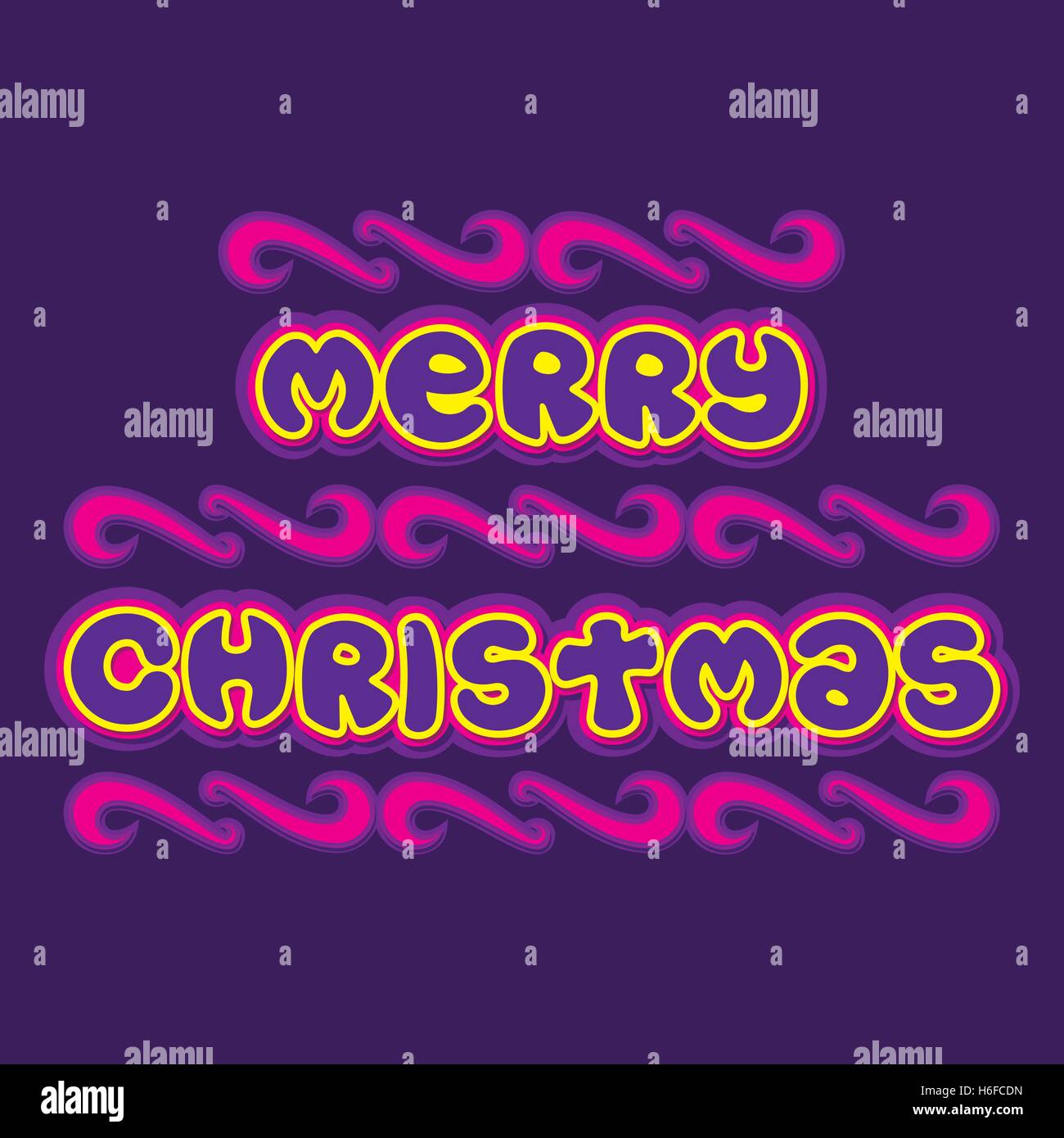 creative typography of merry Christmas poster design Stock Vector Image ...