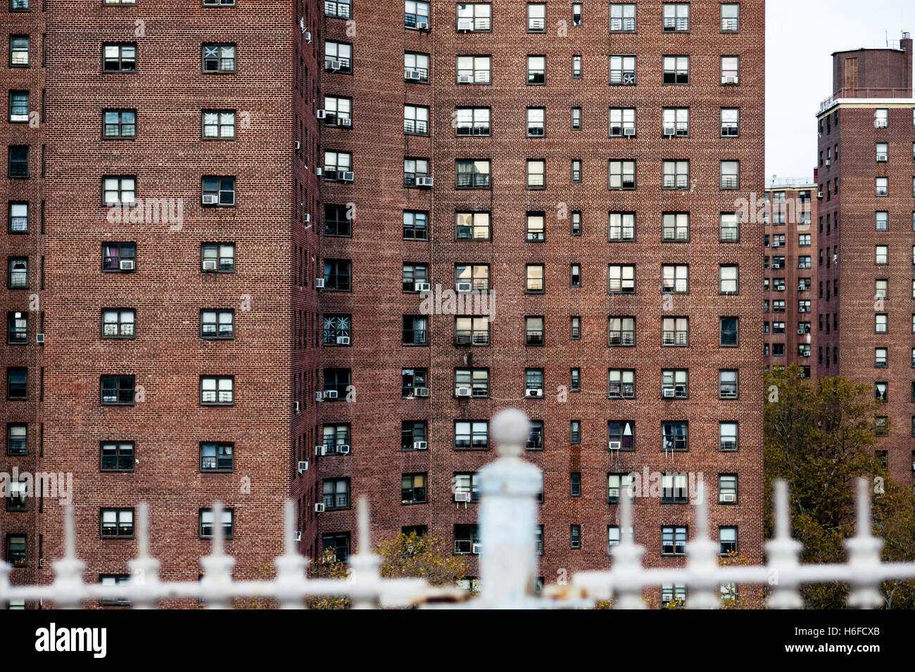 Cluster of high rise apartment buildings windows Stock Photo - Alamy