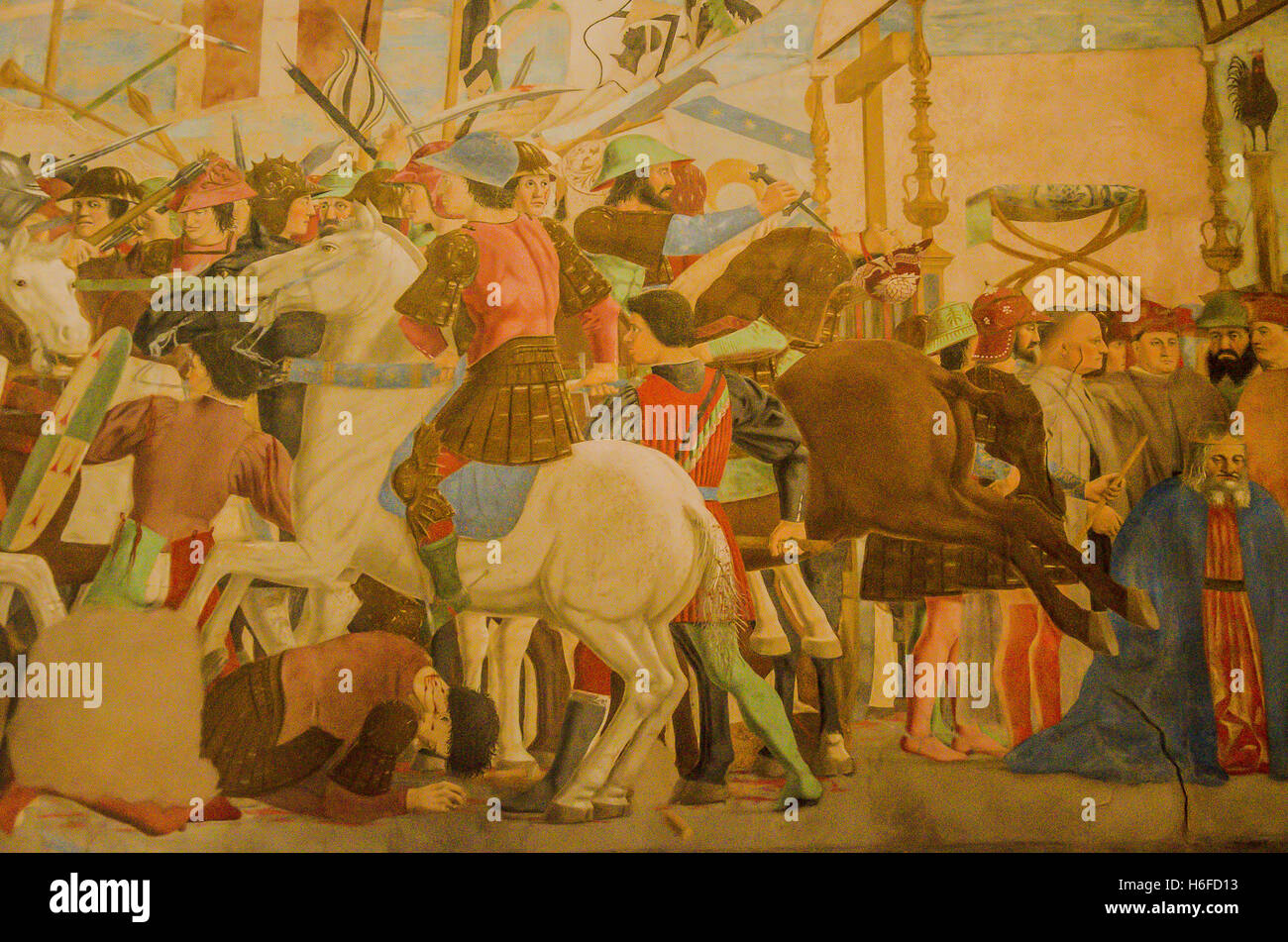 Constantine's victory over Maxentius at the battle of Milvian Bridge ...