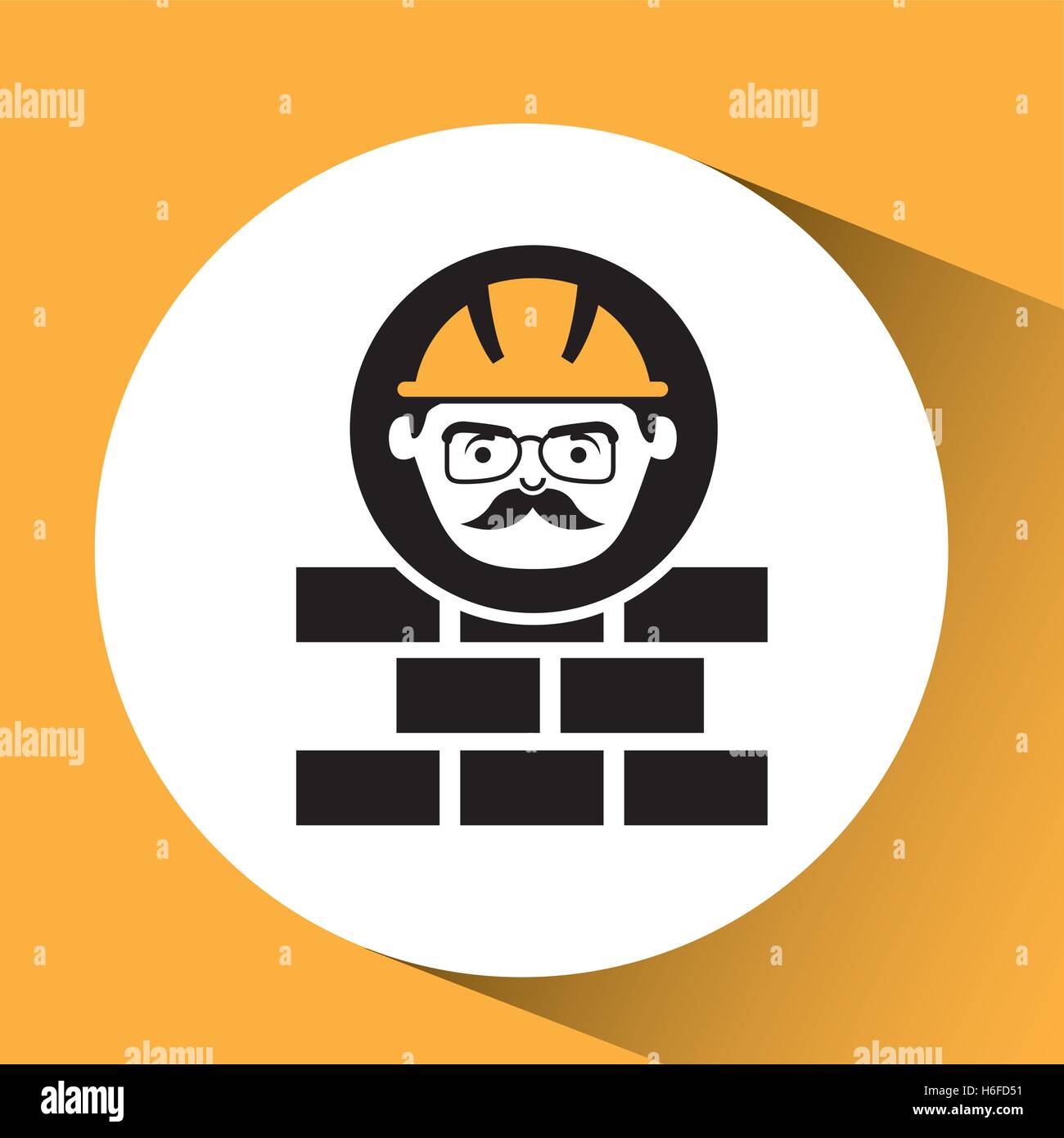 bricks man worker construction design icon vector illustration Stock ...