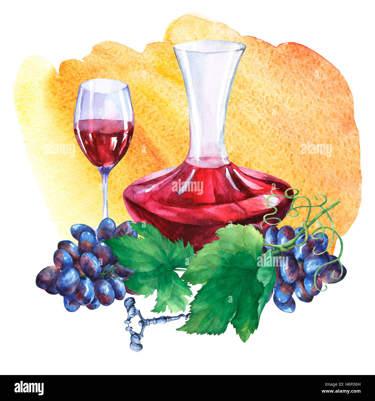 Decanter drawing Cut Out Stock Images & Pictures - Alamy